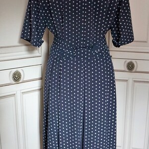 Vintage RODIER 60s Printed Summer Dark Blue Dress - Etsy