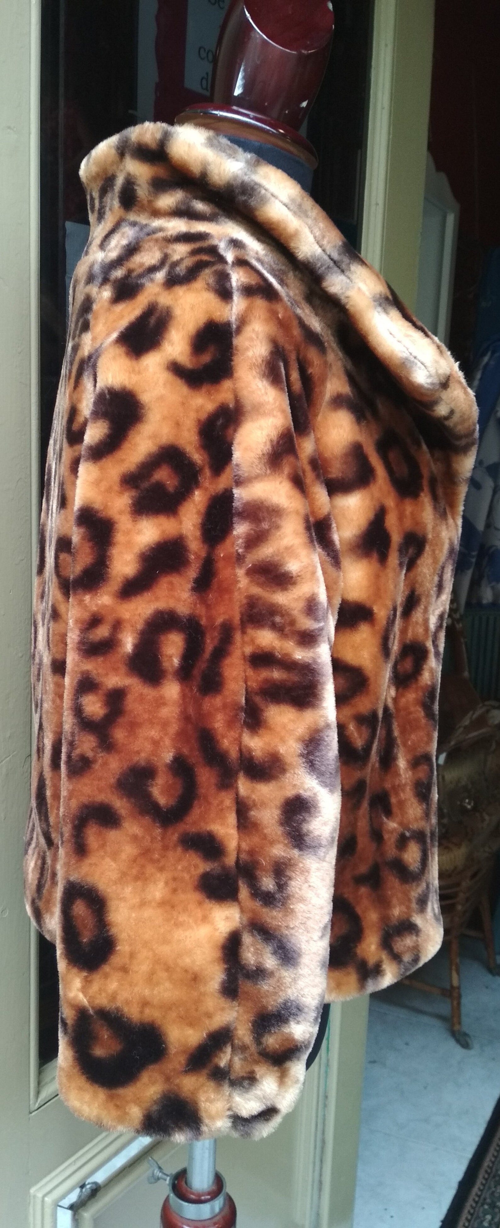 Vintage Leopard Print Faux Fur Jacket/ Medium Jacket | Etsy