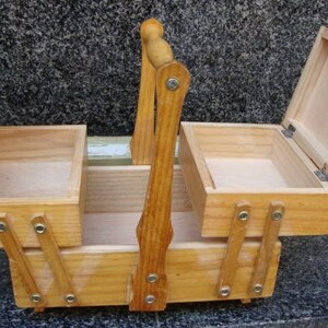 Vintage Wooden Sewing Storage Box / Dress-makers/ Tailors Box Retro ...