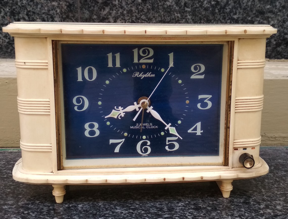 RHYTHM Japan Musical Alarm Clock Vintage Japan Rare Collectors | Etsy