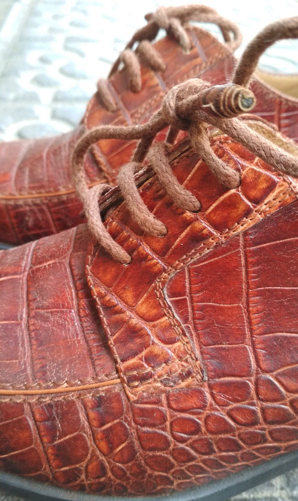 Shoes Embossed Leather Vintage Women / Elegant Leather Shoes / Oxford ...