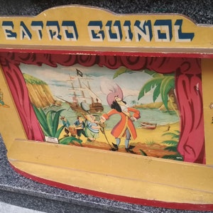 Vintage Puppet Spanish Theatre 1940s Disney Handmade Wooden Antique ...