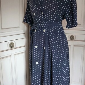 Vintage RODIER 60s Printed Summer Dark Blue Dress - Etsy