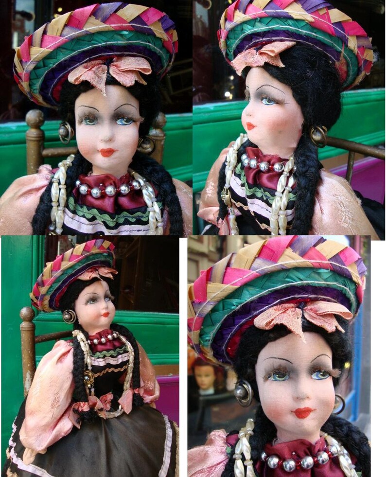 Antique Boudoir Colorful Like Mexican /blue Eyes Doll/ | Etsy