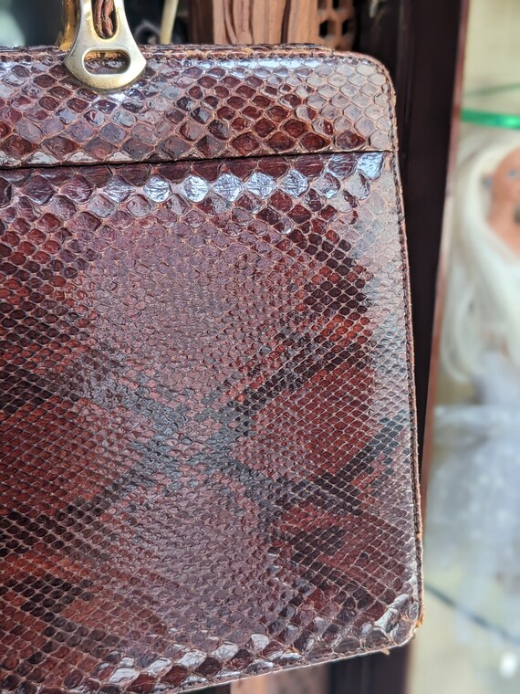 Antique Vintage Bag Genuine Python Snakeskin and smal… - Gem