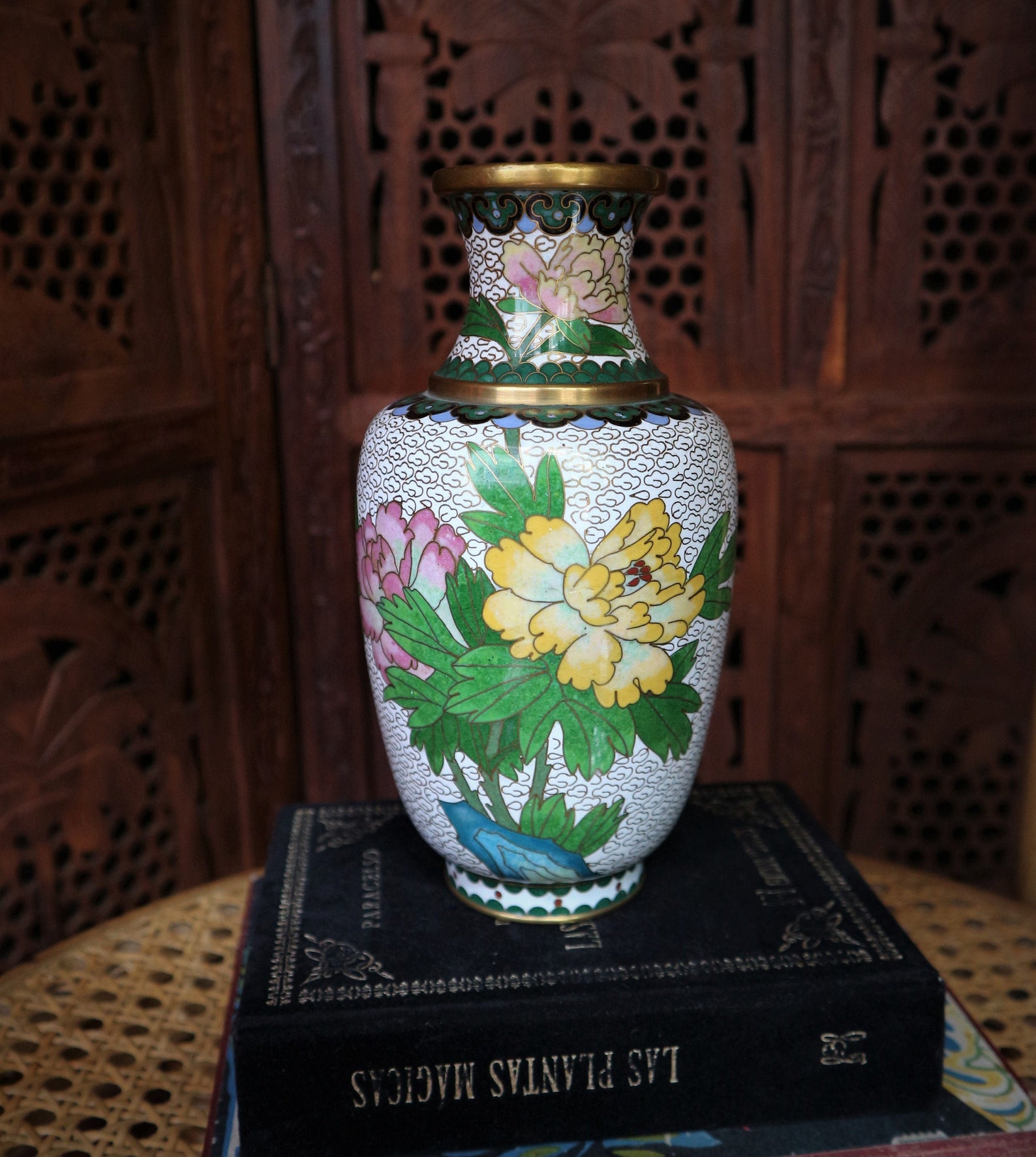 Jingfa Vase Chinese Cloisonné Enamel Flower Vintage | Etsy