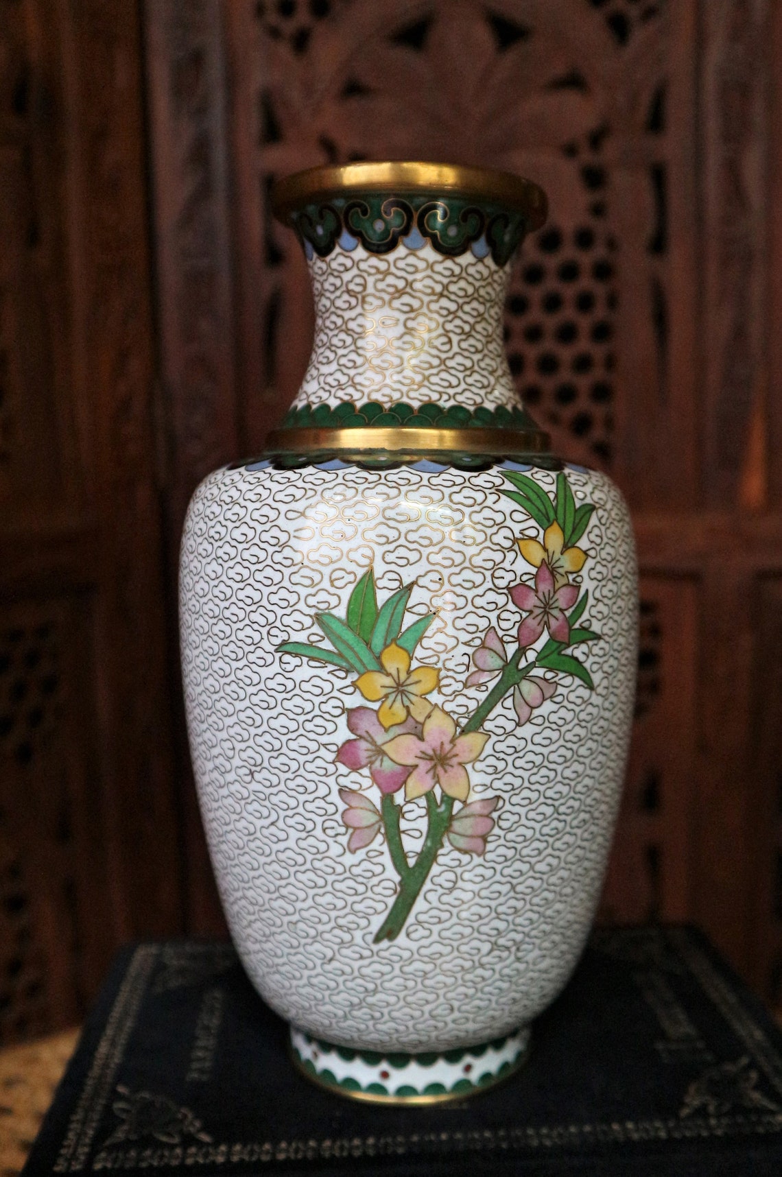Jingfa Vase Chinese Cloisonné Enamel Flower Vintage | Etsy