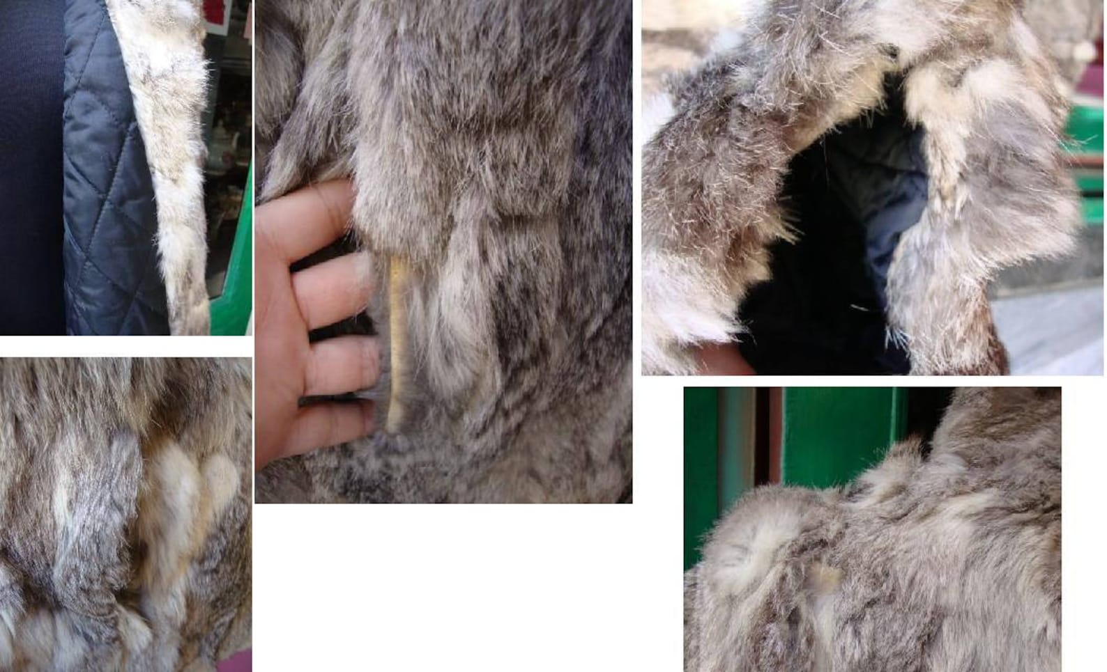 ON SALE Vintage 1980s Coat Gray / Rabbit Fur Coat Gray | Etsy