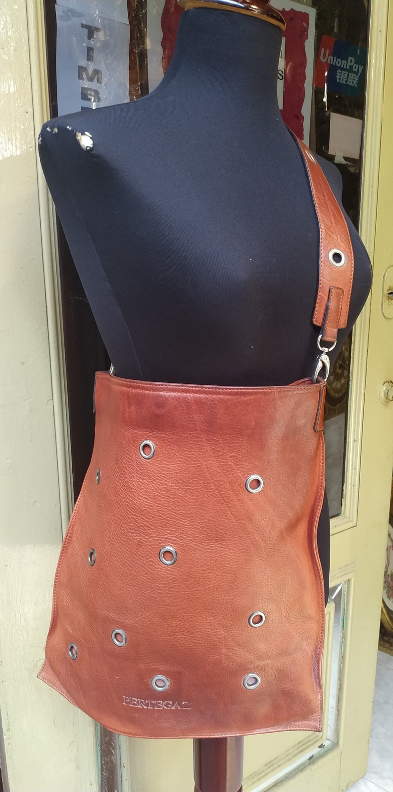 Vintage Pertegaz Leather Shoulder Bag // Designer Bag Skin // Fashion ...