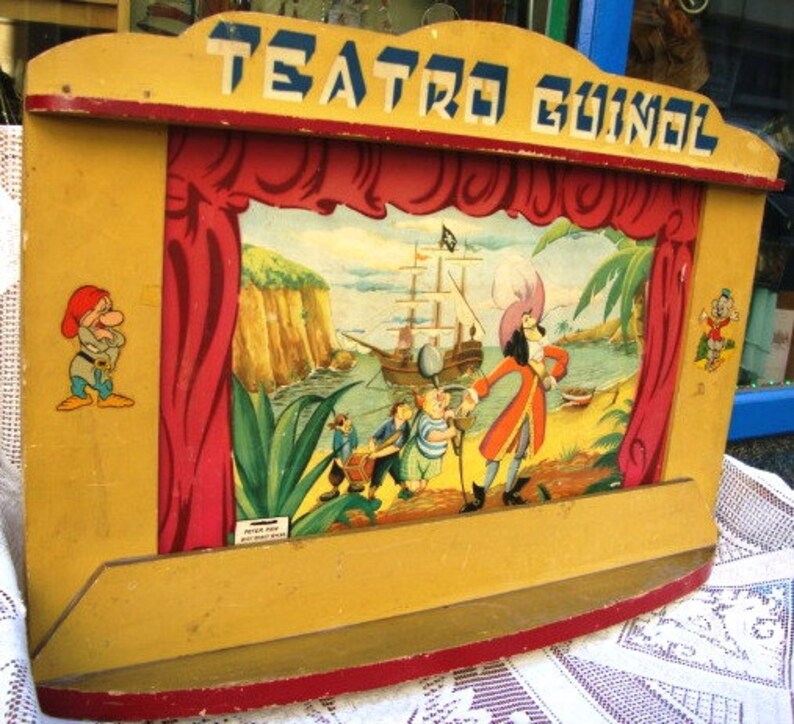 Vintage 1940s Spanish Puppet Theater, Handmade Disney Wooden Toy - Etsy