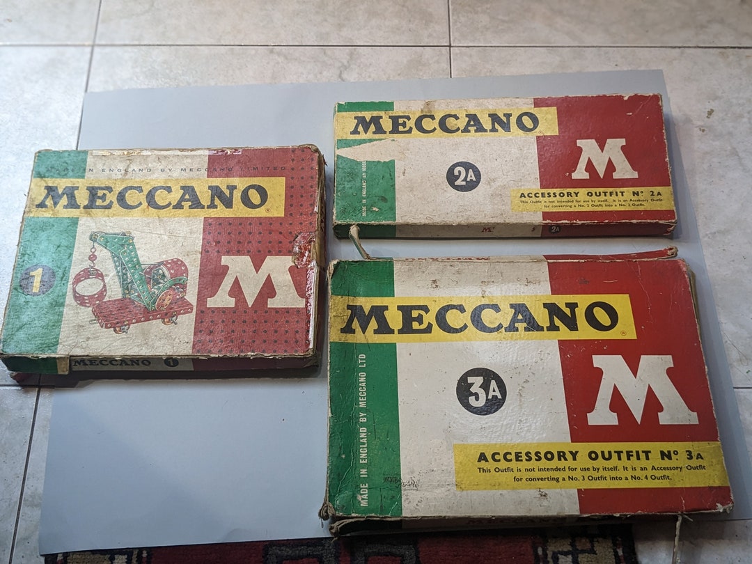 Lot Meccano Parts Meccano Engine Meccano 1, 2 and 3 // Vintage Toy - Etsy