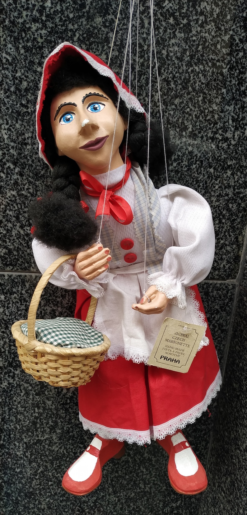 Vintage Puppet Cartoon // Red Riding Hood Vintage Marioneta - Etsy