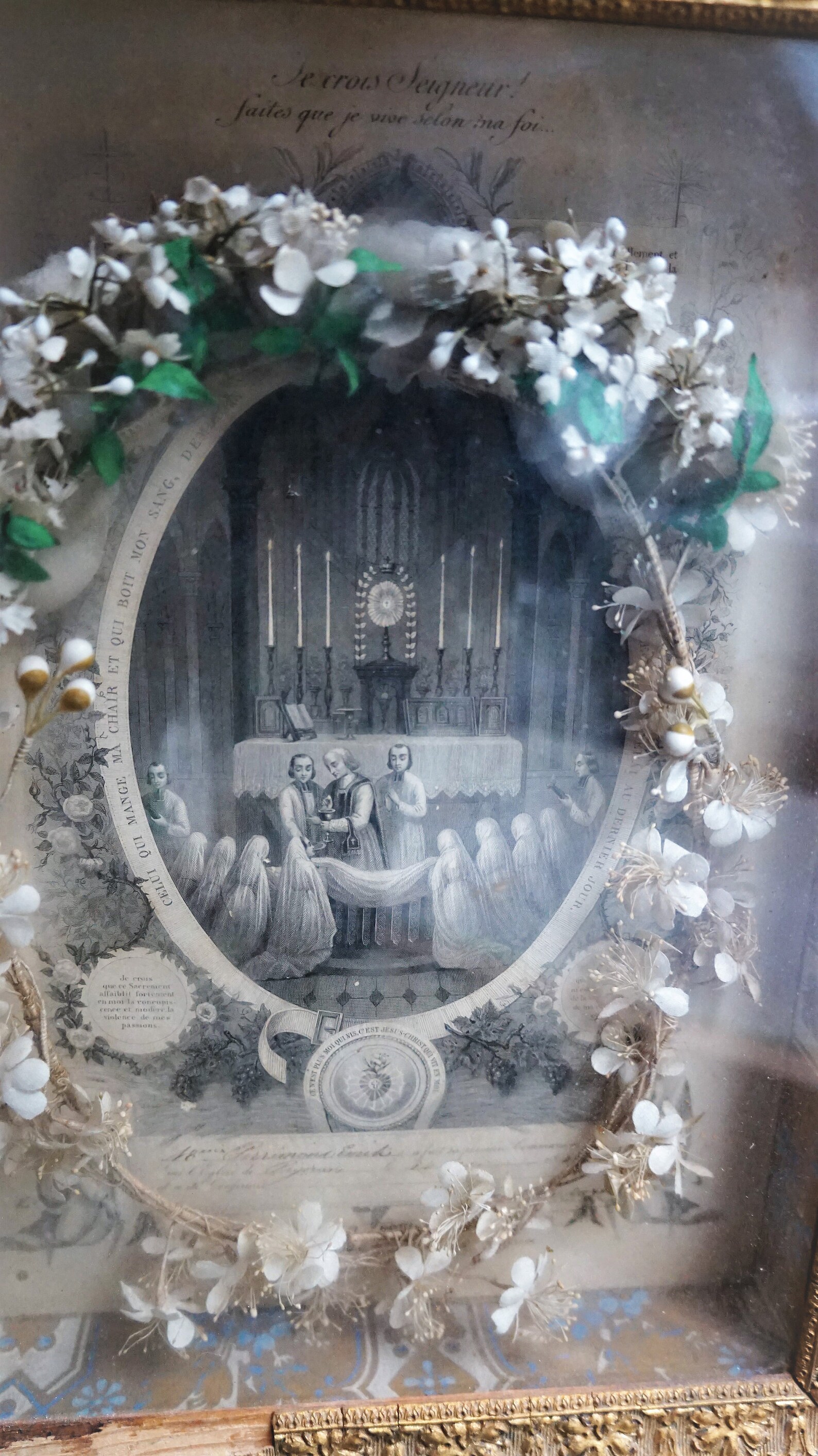 Antique Wardrobe Ornate Gold Frame With Mariee Crown // Wall - Etsy