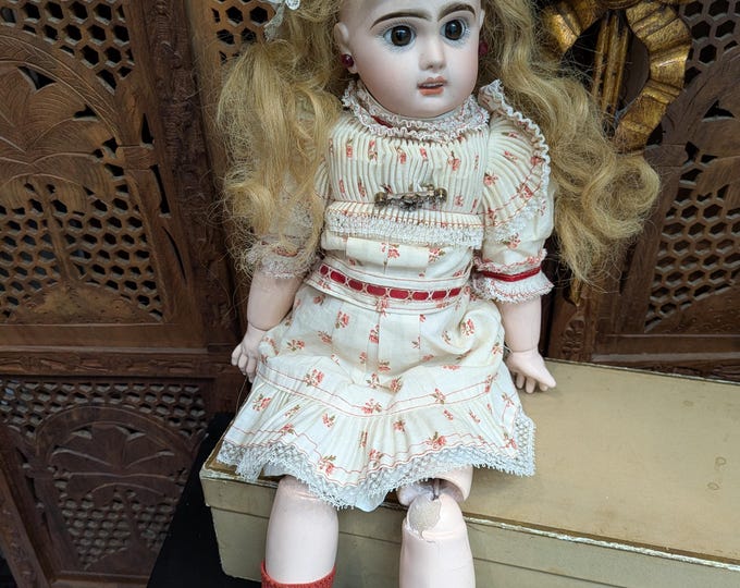 Antique Doll Bebe Jumeau Diplome D Honneur 19"/ Dark Brown Eyes / Open ...