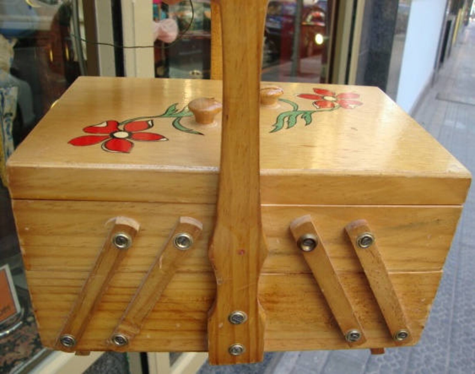 Vintage Wooden Sewing Storage Box / Dress-makers/ Tailors Box - Etsy