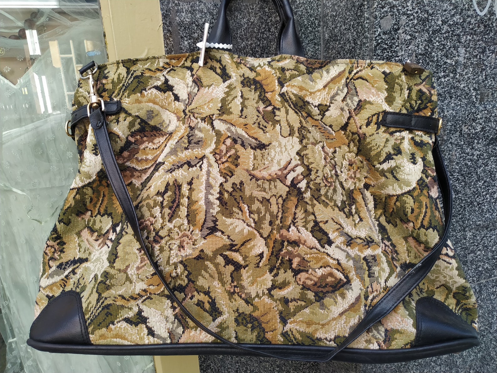 HUGE Vintage Tapestry Weekender Bag / Brand Pb Week - End/ Mary Poppins ...