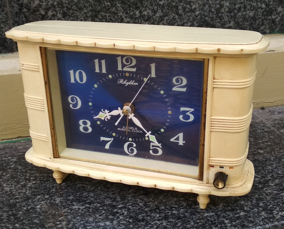 RHYTHM Japan Musical Alarm Clock Vintage Japan Rare Collectors Item ...