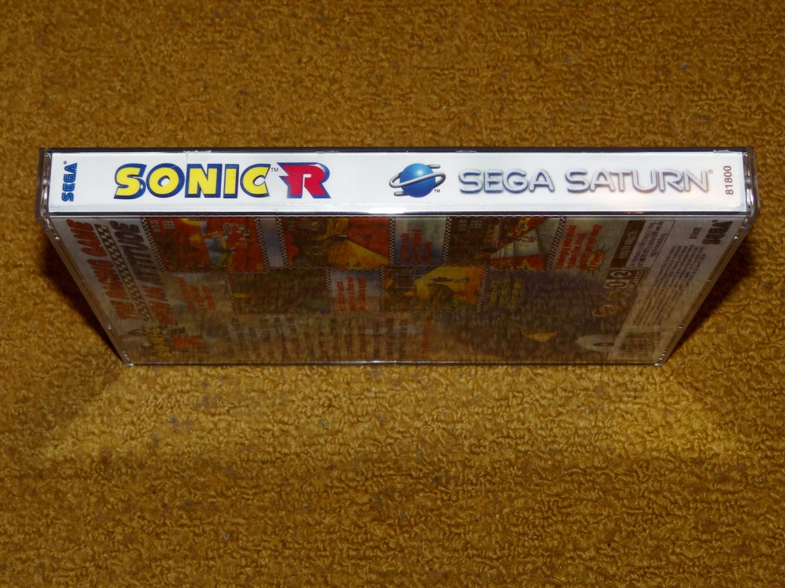 Custom Printed Sega Saturn Sonic R Manual, and Case Insert (select 'man ...