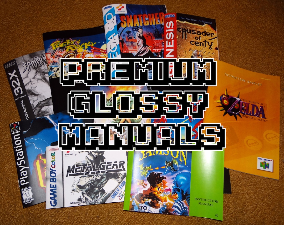 Custom Printed Manuals - Genesis, Sega CD, Saturn, Etc. (contact for ...