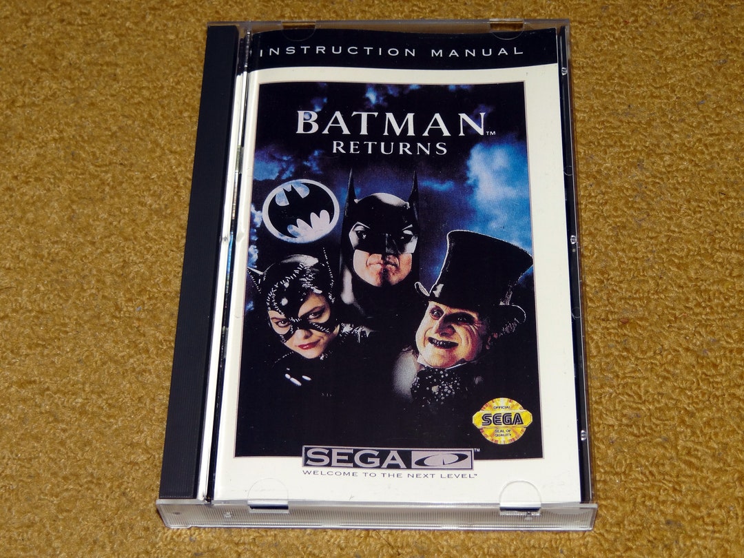 Custom Printed Sega CD Batman Returns Manual, & Case Insert (see ...