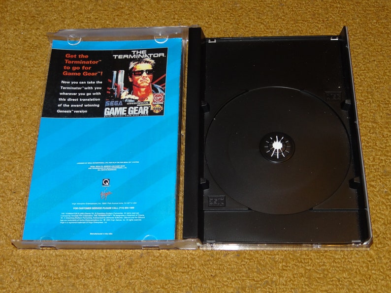 Custom Printed Sega CD Terminator Manual, & Case Insert (see Variations ...