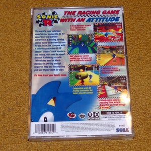 Custom Printed Sega Saturn Sonic R Manual, and Case Insert (select 'man ...