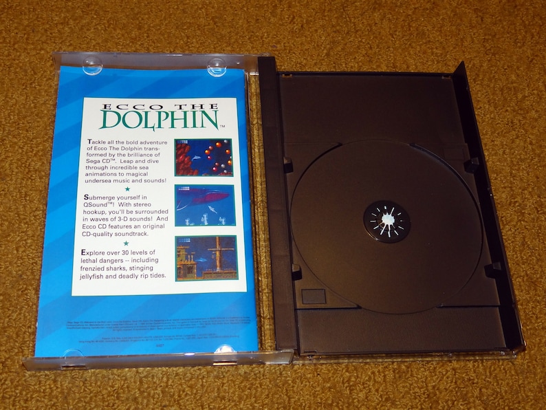 Custom Printed Sonic CD Sega CD Manual, & Case Insert (see Variations ...