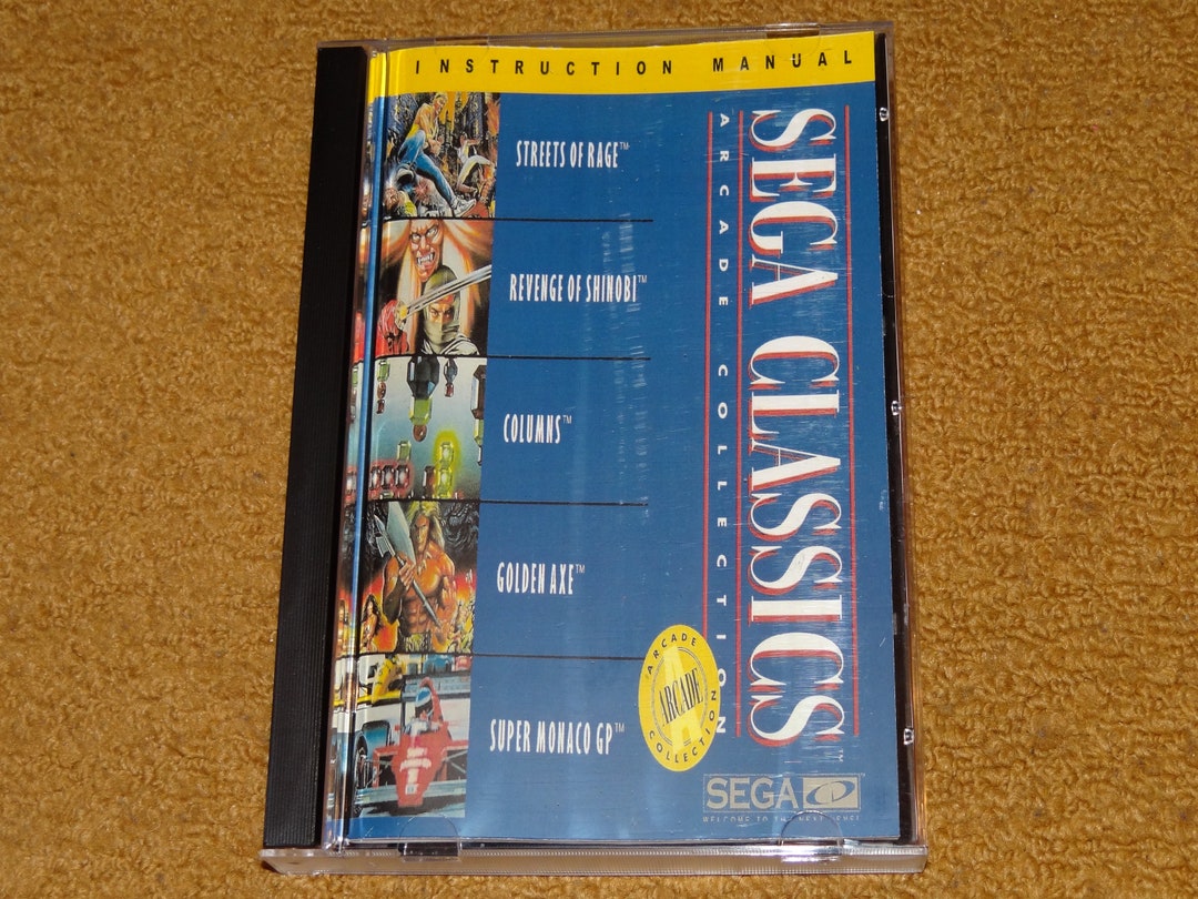 Custom Printed Sega Classics Arcade Collection Sega CD Manual, & Case ...