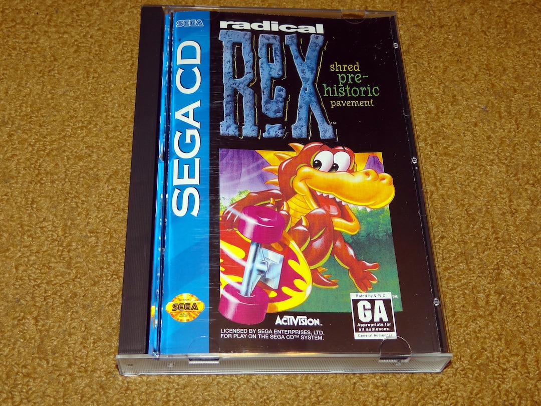 Custom Printed Radical Rex Sega CD Manual, and Case Insert (select 'man ...