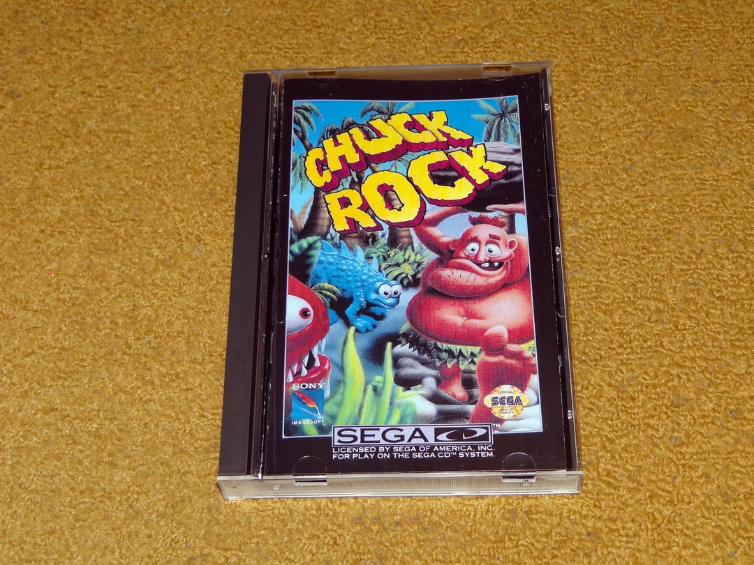 Custom Printed Sega CD Chuck Rock Manual, & Case Insert (see Variations ...