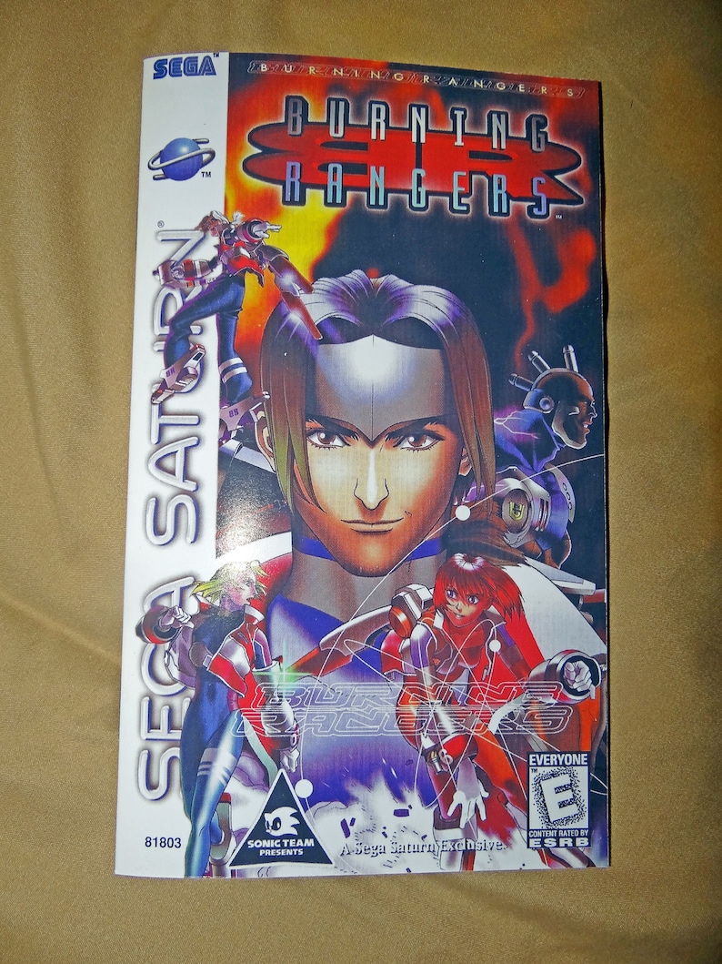 Custom Printed Sega Saturn Burning Rangers Manual and Case - Etsy