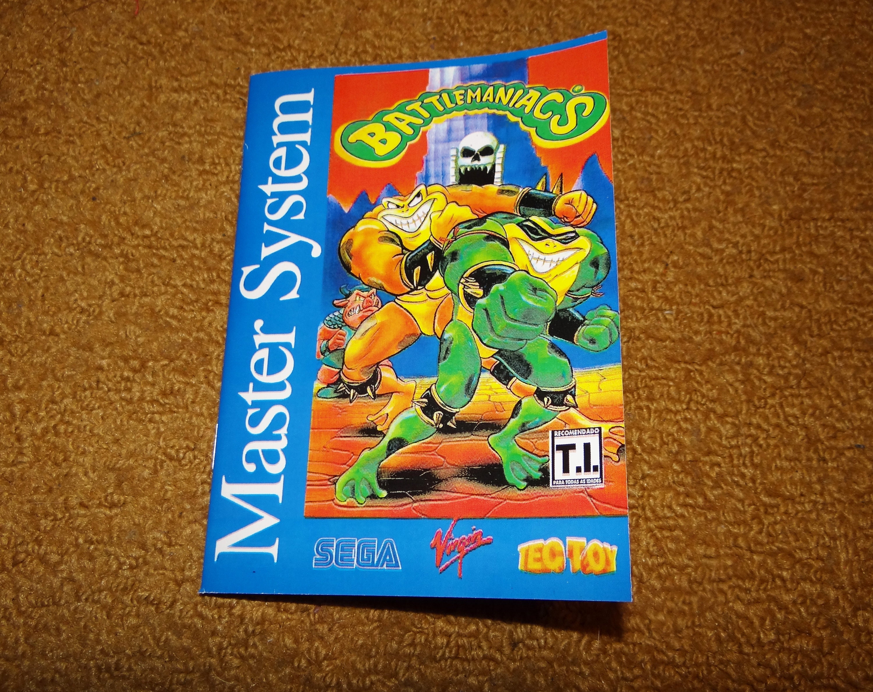 Custom Printed Sega Master System Battletoads Battlemaniacs - Etsy Canada