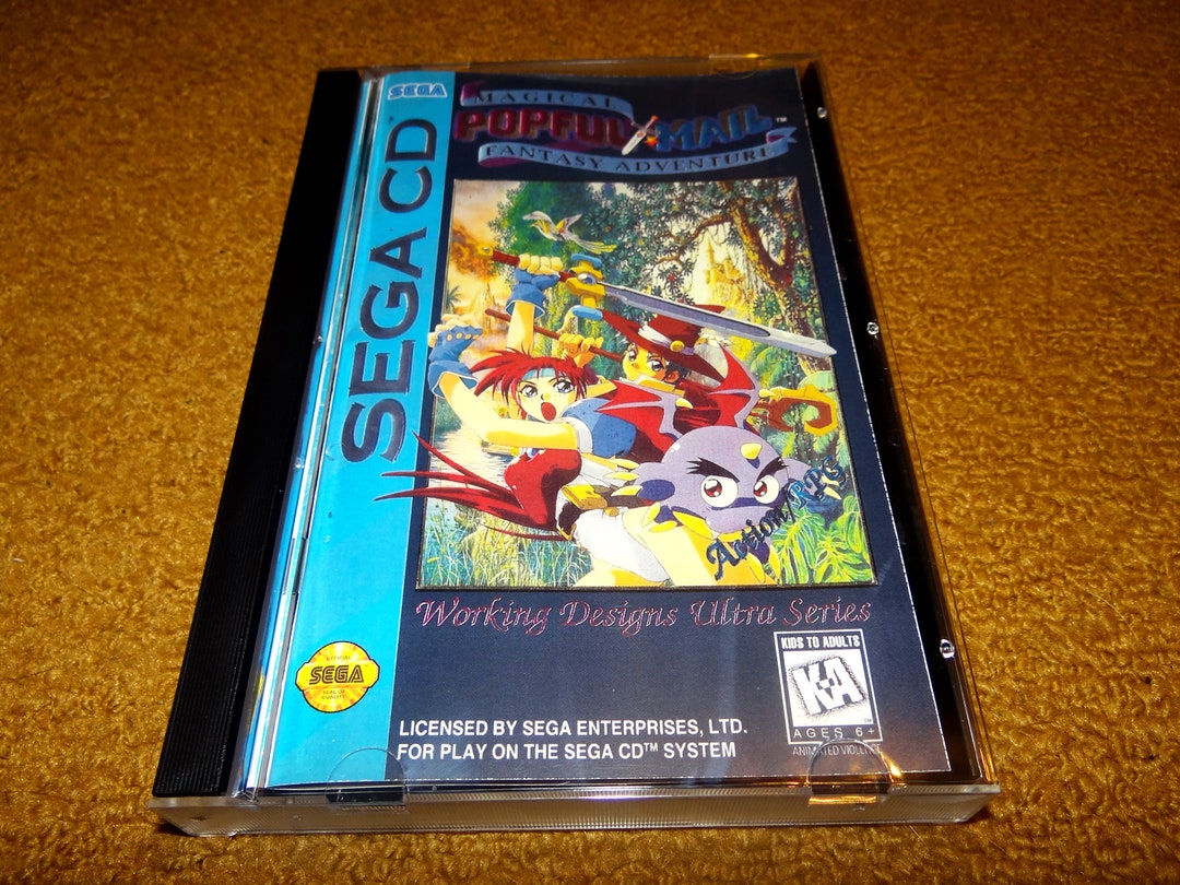 Custom Printed Popful Mail Sega CD Manual, and Case Insert (see ...