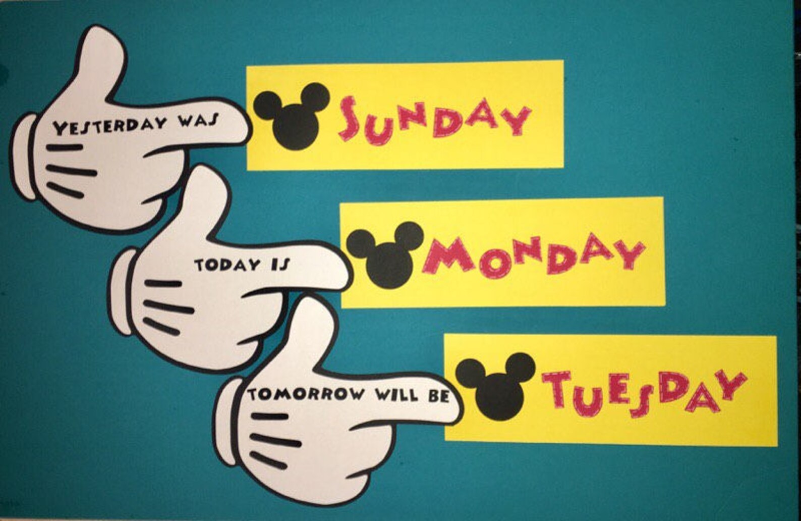 Días de la semana Mickey Mouse Theme Classroom Decor - Etsy México