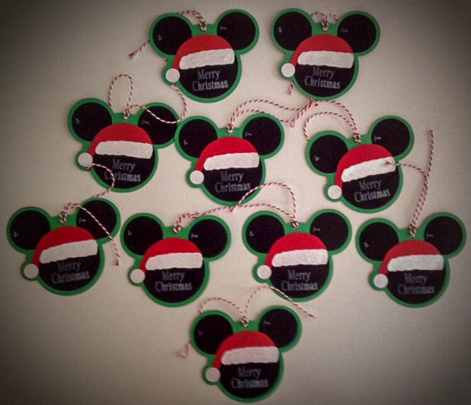 Set of 10 Handmade Walt Disney Mickey Mouse Christmas - Etsy