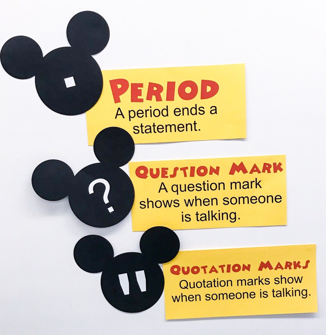 Newmickey Mouse Punctuation Grammar - Etsy