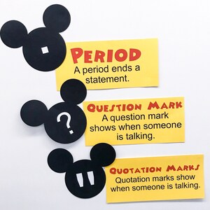 New***mickey Mouse Punctuation Grammar "mousekatools" Elementary ...