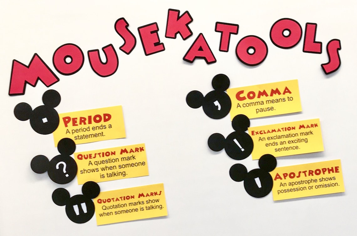 Newmickey Mouse Punctuation Grammar - Etsy