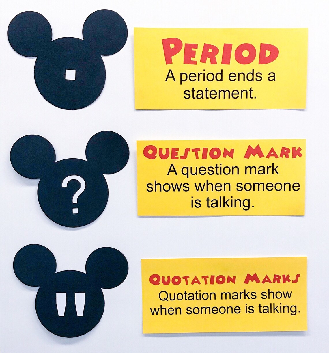 Newmickey Mouse Punctuation Grammar | Etsy