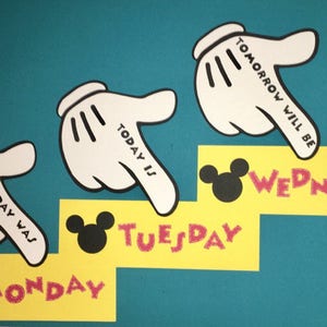 Days of the Week- Mickey Mouse Theme Classroom Decor - Kindergarten and ...