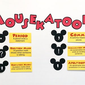 New***mickey Mouse Punctuation Grammar "mousekatools" Elementary ...