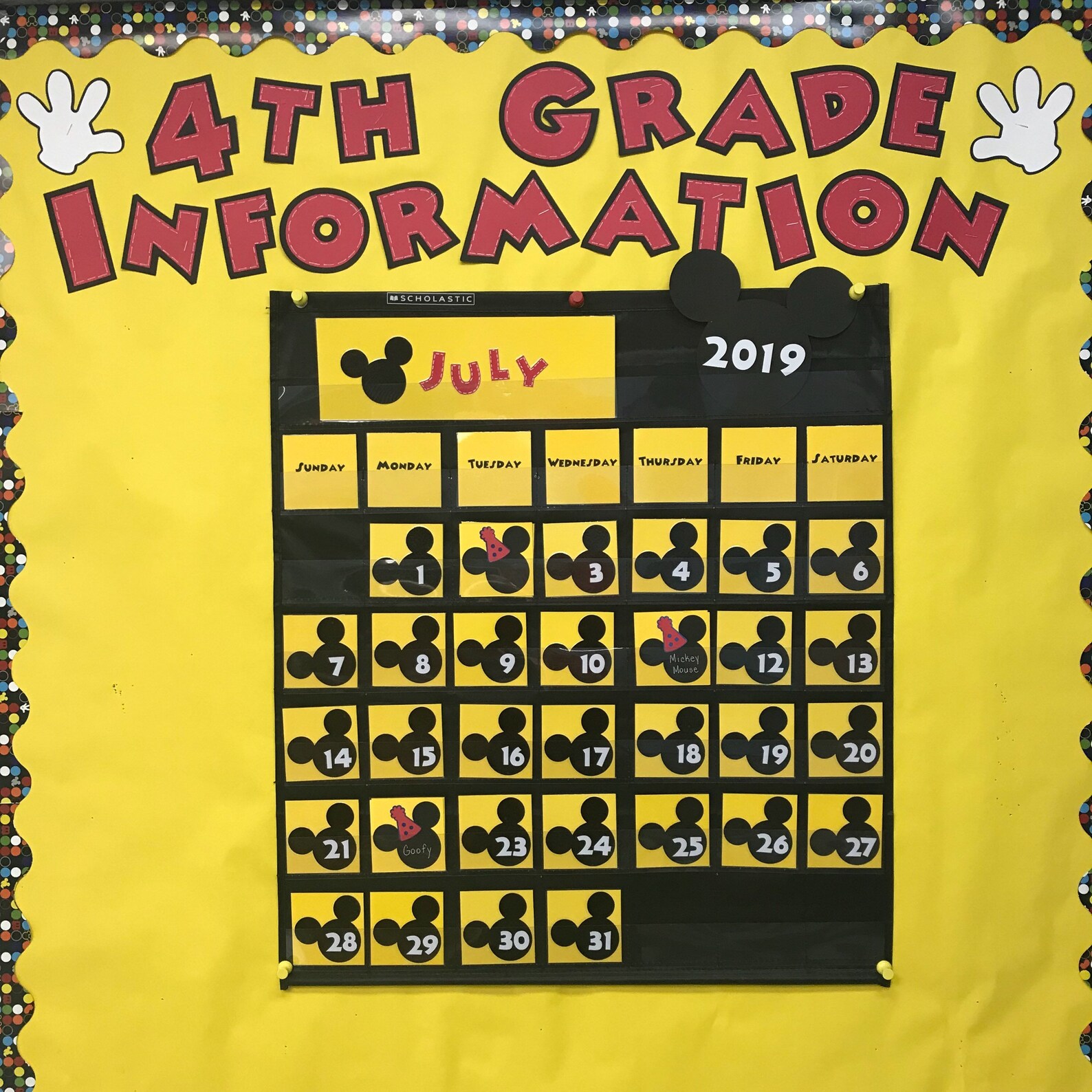 NEW Mickey Mouse Themed Calendar Heading Choose You Grade - Etsy