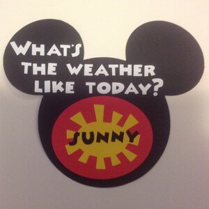 Kindergarten Preschool Disney Weather Chart Cards Mickey and Minnie ...