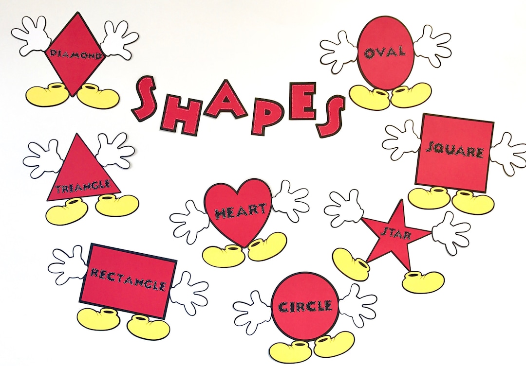 Mickey Mouse Shapes Preschool Kindergarten Classroom School Decoration ...