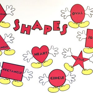 Mickey Mouse Shapes Preschool Kindergarten Classroom School Decoration ...