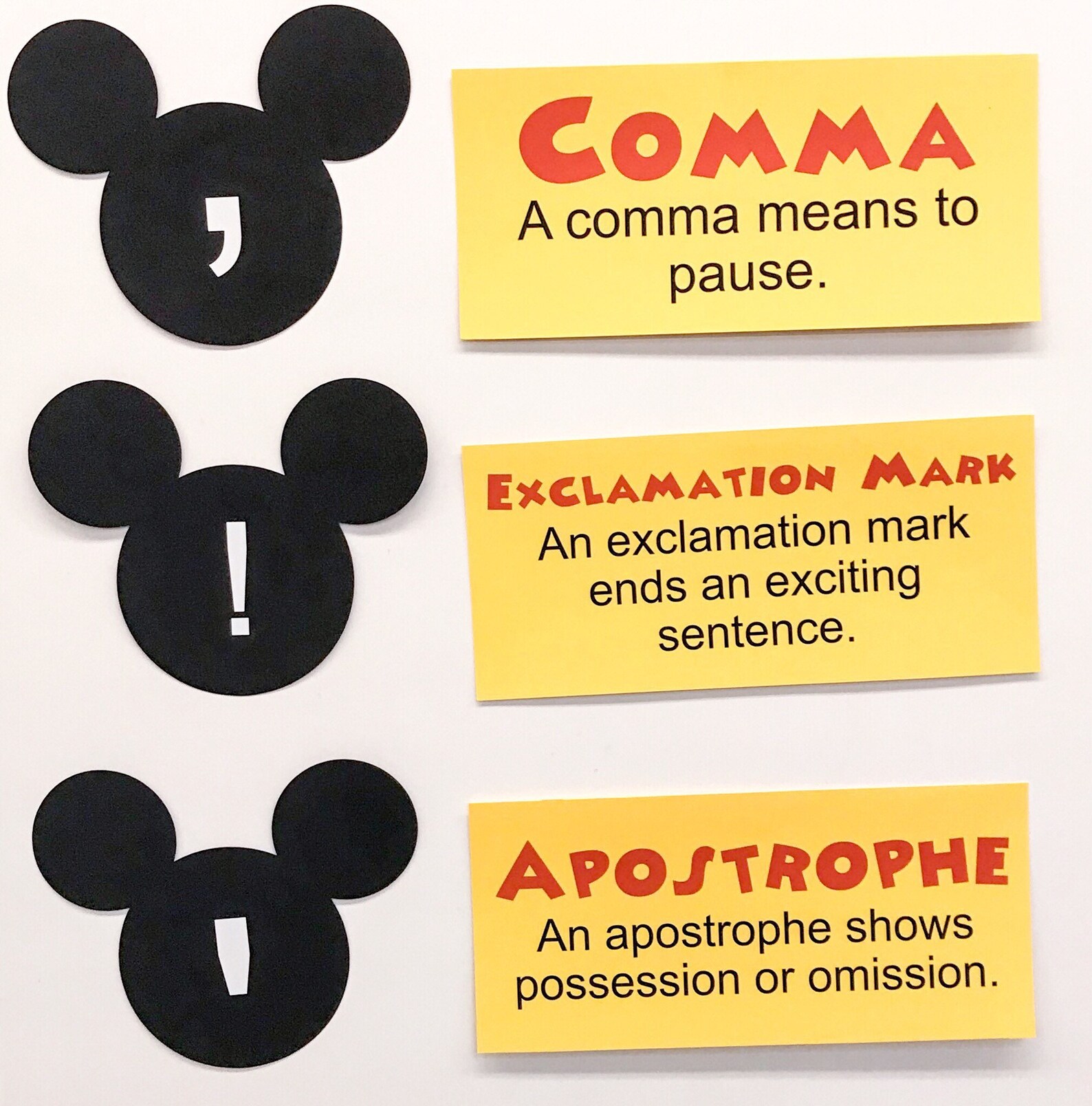 New***mickey Mouse Punctuation Grammar "mousekatools" Elementary ...