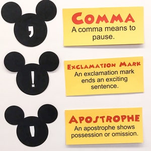 New***mickey Mouse Punctuation Grammar "mousekatools" Elementary ...