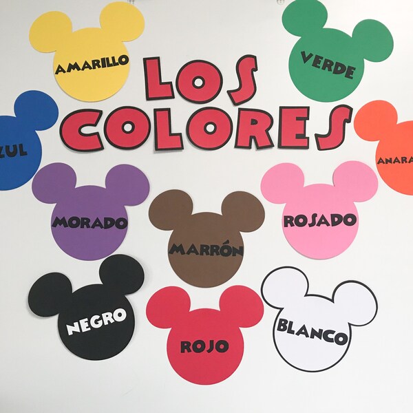 Mickey Mouse Color Chart - Etsy