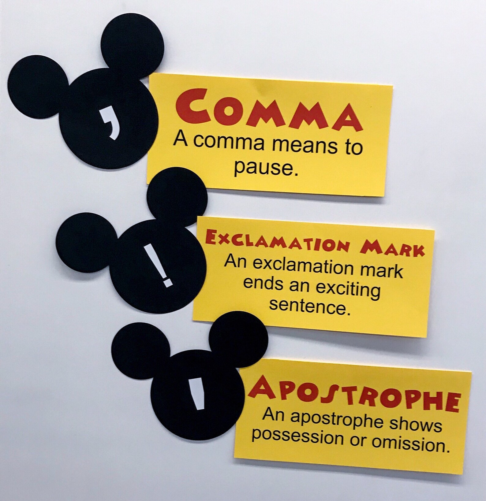 Newmickey Mouse Punctuation Grammar | Etsy