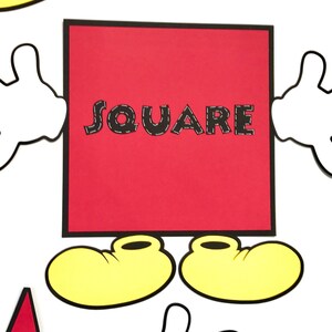 Mickey Mouse Shapes Preschool Kindergarten Classroom School Decoration ...